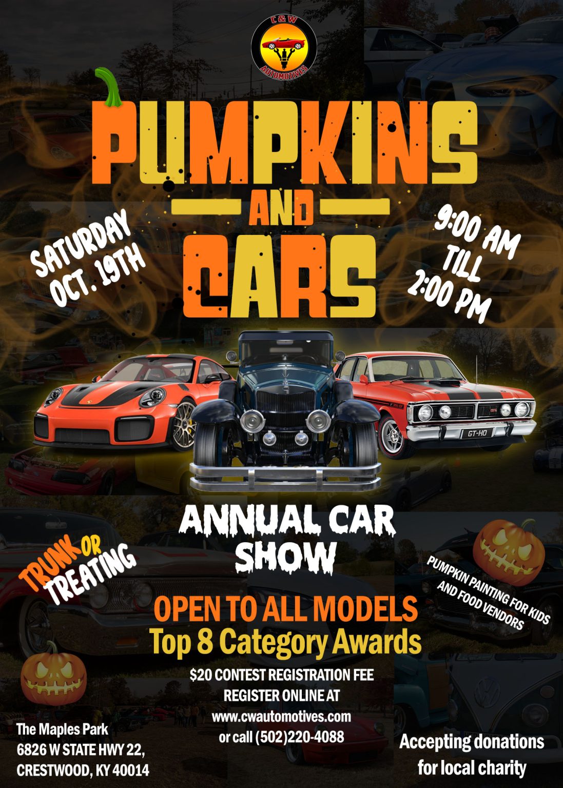 Pumpkins & Cars Car Show hosted by CW Automotives - The City of ...