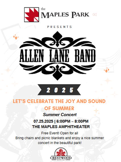 Allen Lane Band ~ Concert in the Park! - The City of Crestwood, Kentucky